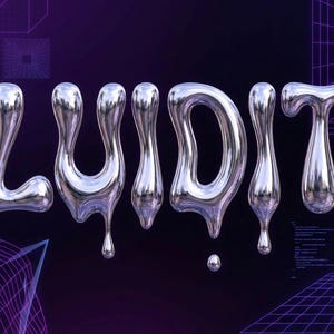 Fluidity Font • Liquid Melting Typeface • Y2K Acid Graphics • Distorted Wavy Letters ...