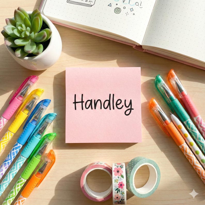 Handley Font Cute Handwritten Typeface: Playful Script With Five ...