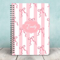 Spiral Notebook, Preppy Ditsy Floral, Loveshackfancy Inspired, White ...