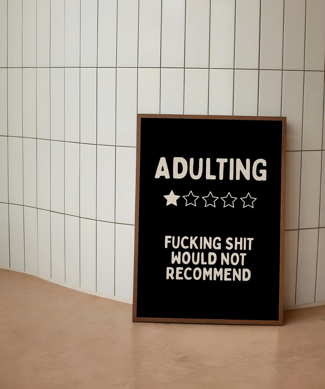 Adulting Print, Humorous Wall Art, Funny Print, Typography Poster ...