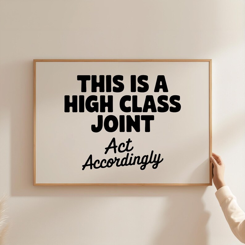 This is a High Class Joint Print, Bedroom Wall Art, Funny Home Decor ...