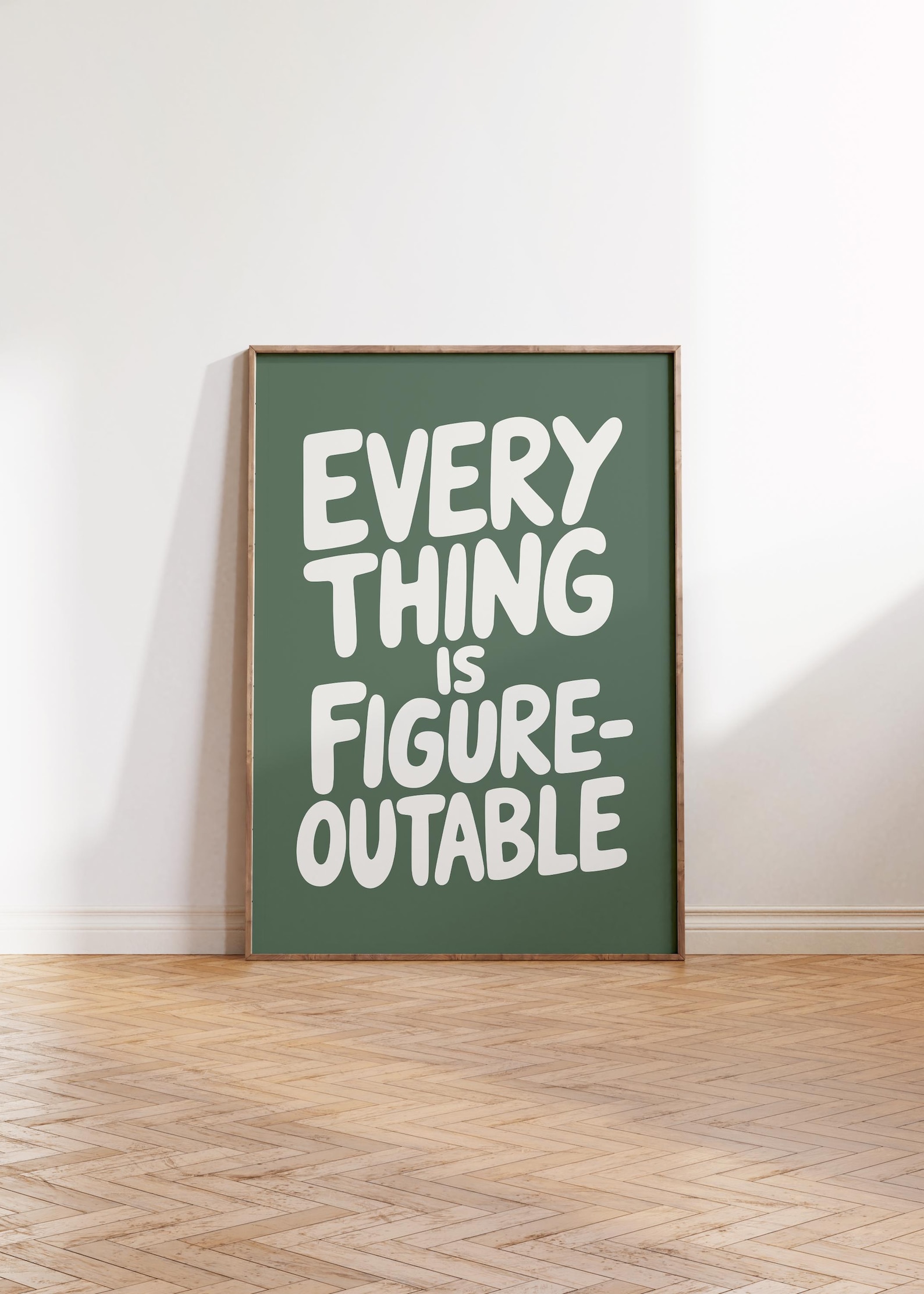 Everything is Figureoutable Print Uplifting Quote Inspirational Wall ...