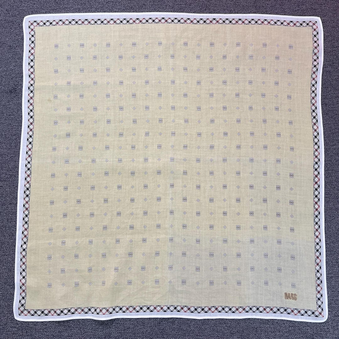 Vintage Daks Handkerchief Bandana Pocket Square Scarf Neckerchief ...