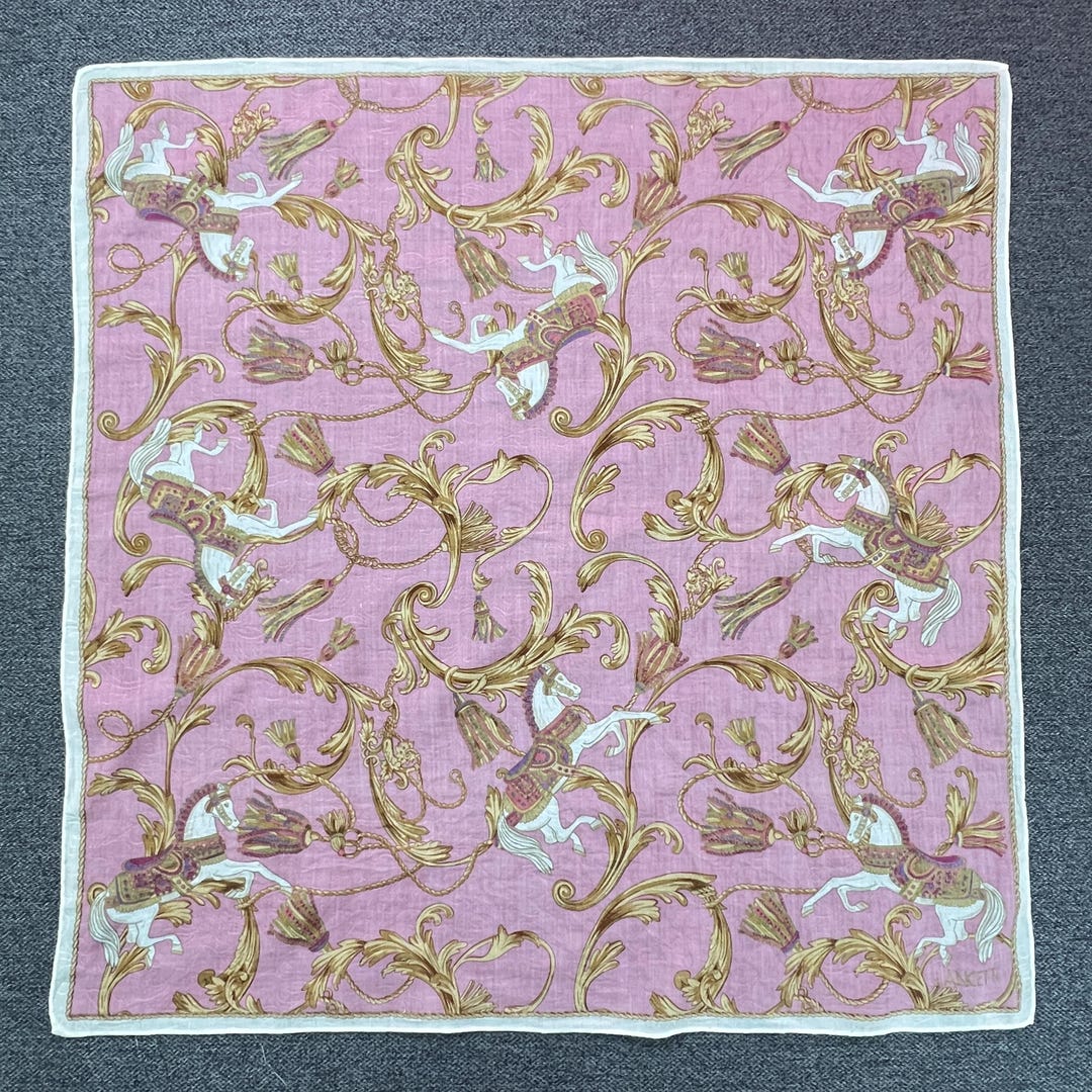 Vintage Lancetti Handkerchief Bandana Pocket Square Scarf Neckerchief ...