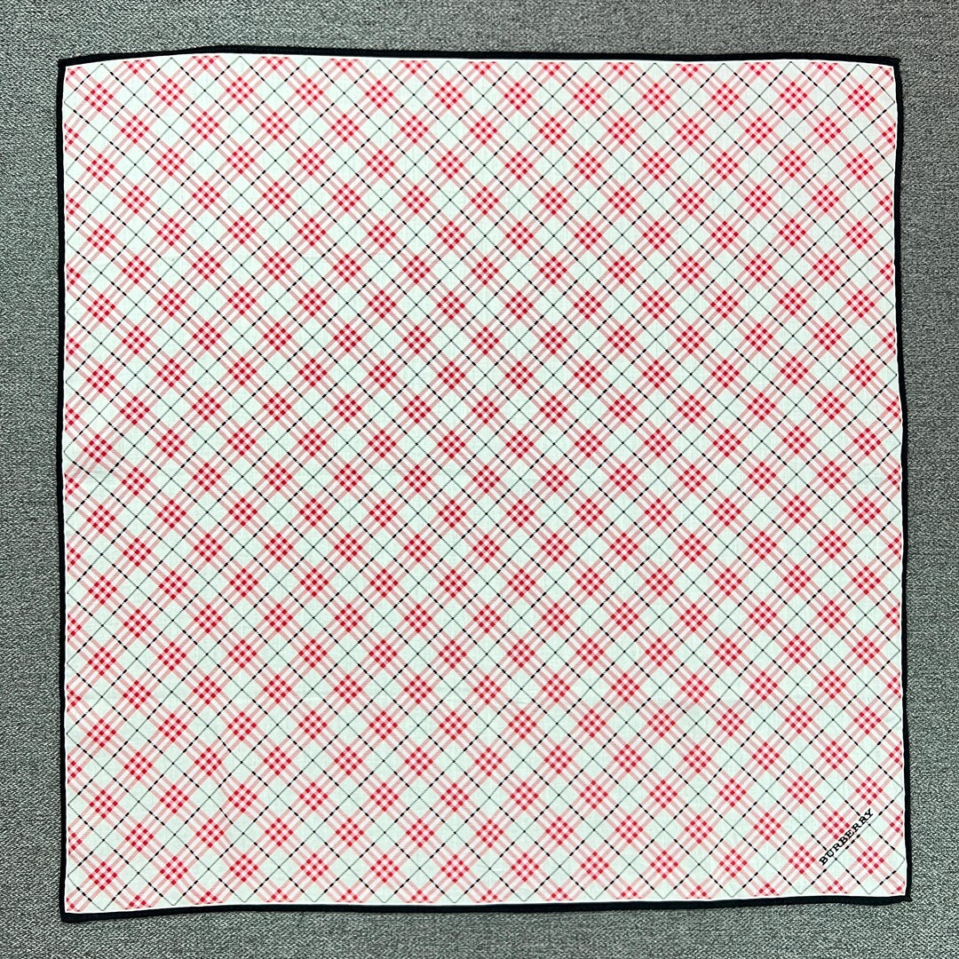 Vintage Burberry Handkerchief Bandana Pocket Square Scarf Neckerchief ...
