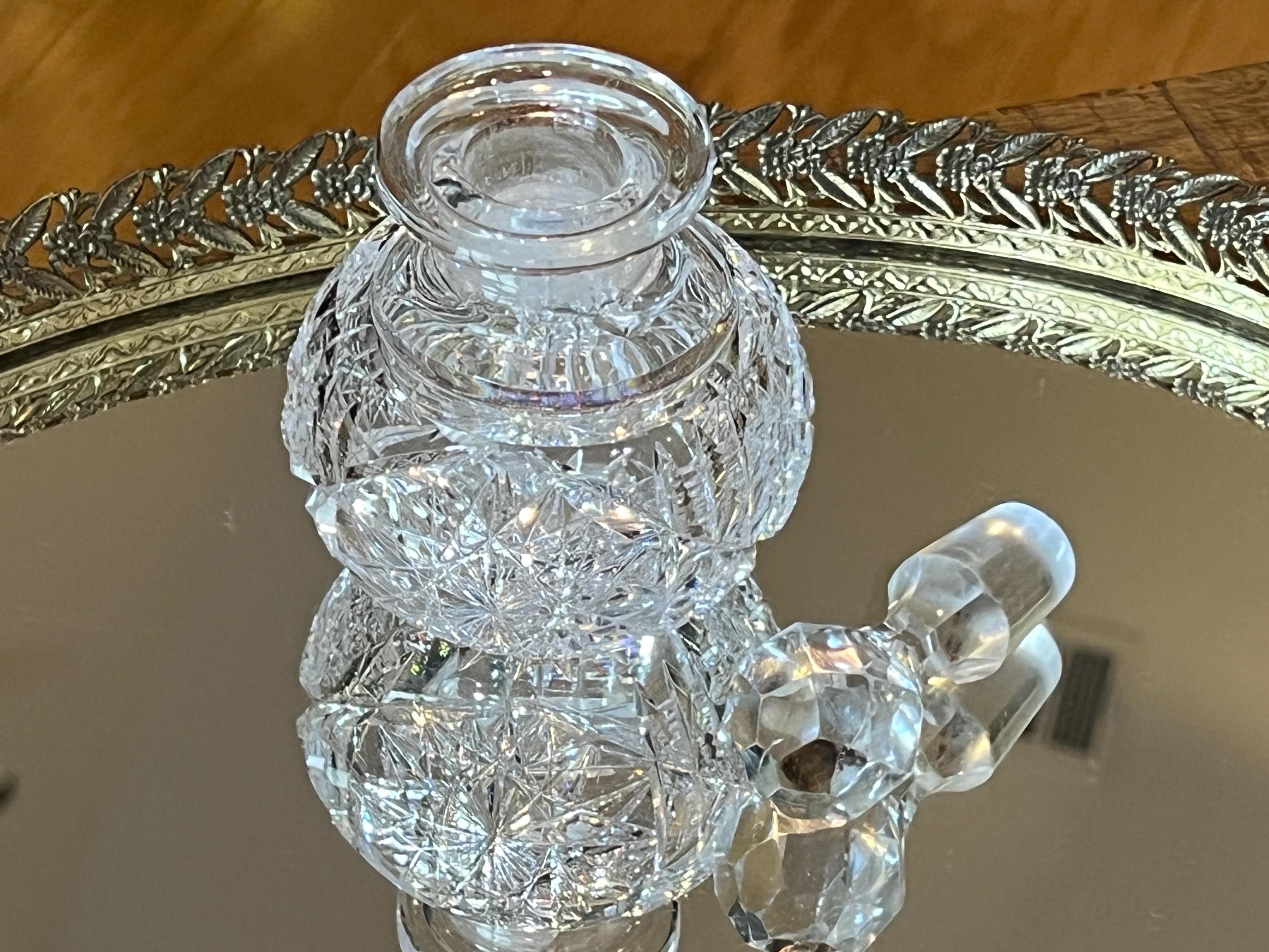 Stunning Vintage Antique 5’ Cut Glass Large Heavy Perfume Bottle. - Etsy