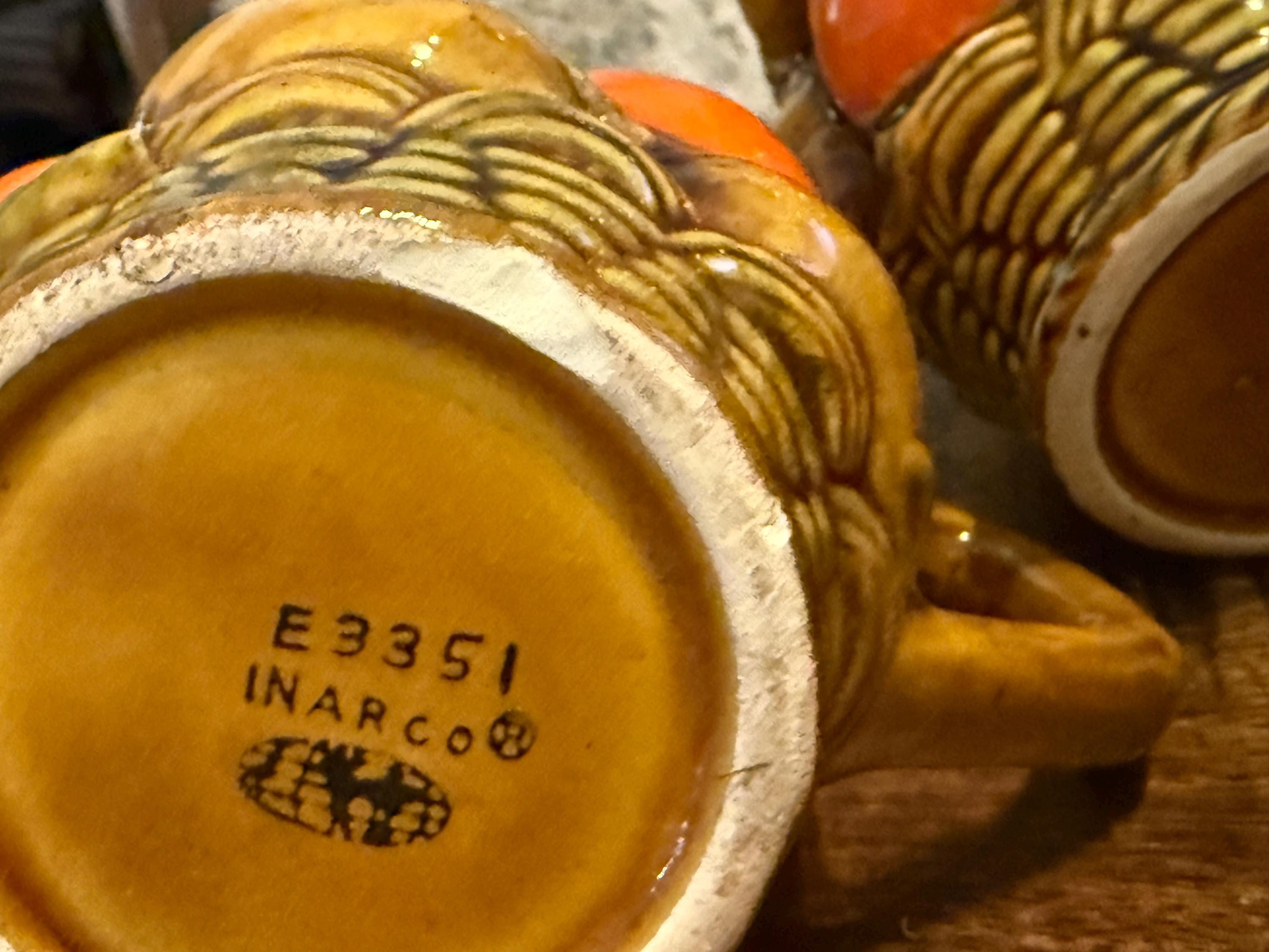 Vintage Inarco 9pc 1960s Inarco Japan Orange Spice Fruit Basket Cookie ...
