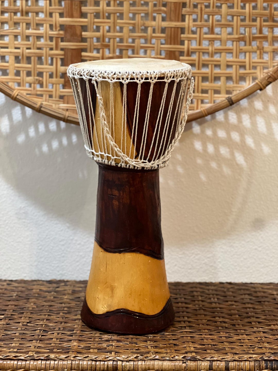 Large African Mahogany Wood Djembe Drum, Hand-carved Djembe Drum ...