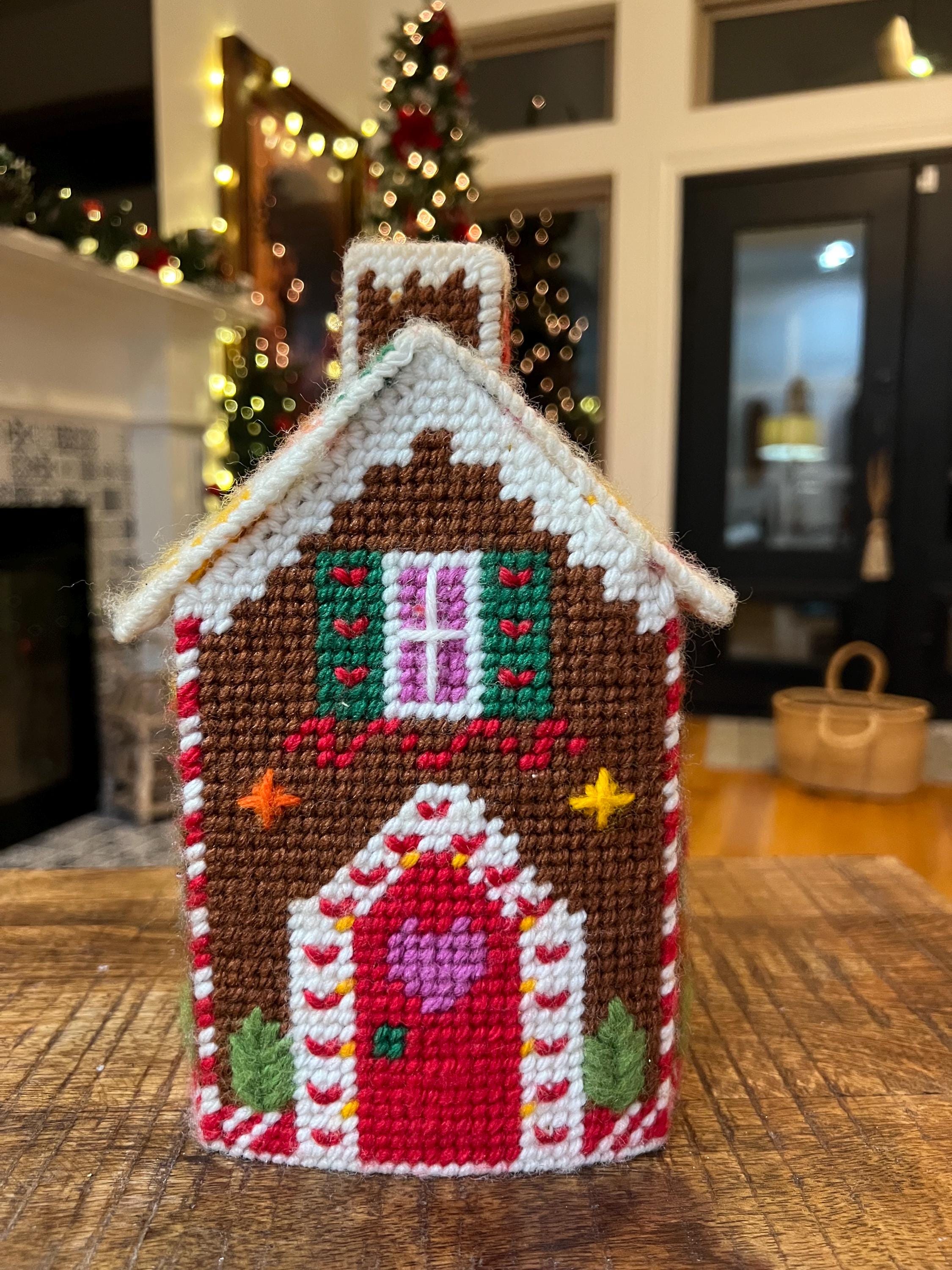 Darling Vintage Plastic Canvas Cottage - Etsy
