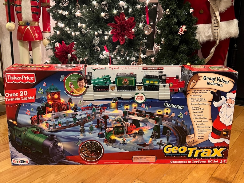 Vintage Fisher Price Geotrax Christmas in Toytown RC Set 2010 Toys R US ...