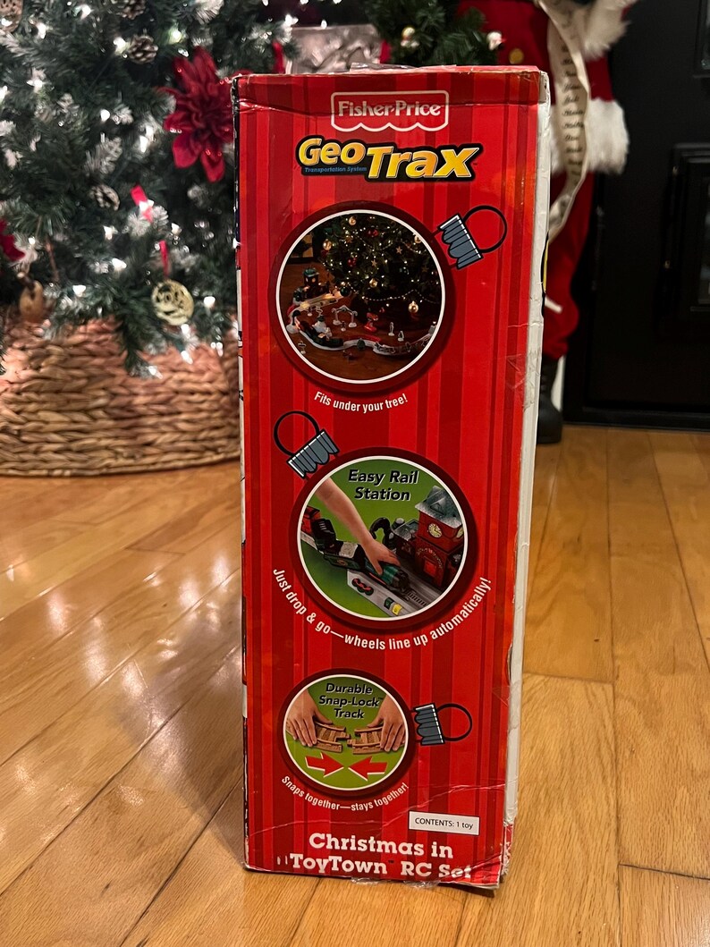 Vintage Fisher Price Geotrax Christmas in Toytown RC Set 2010 Toys R US ...