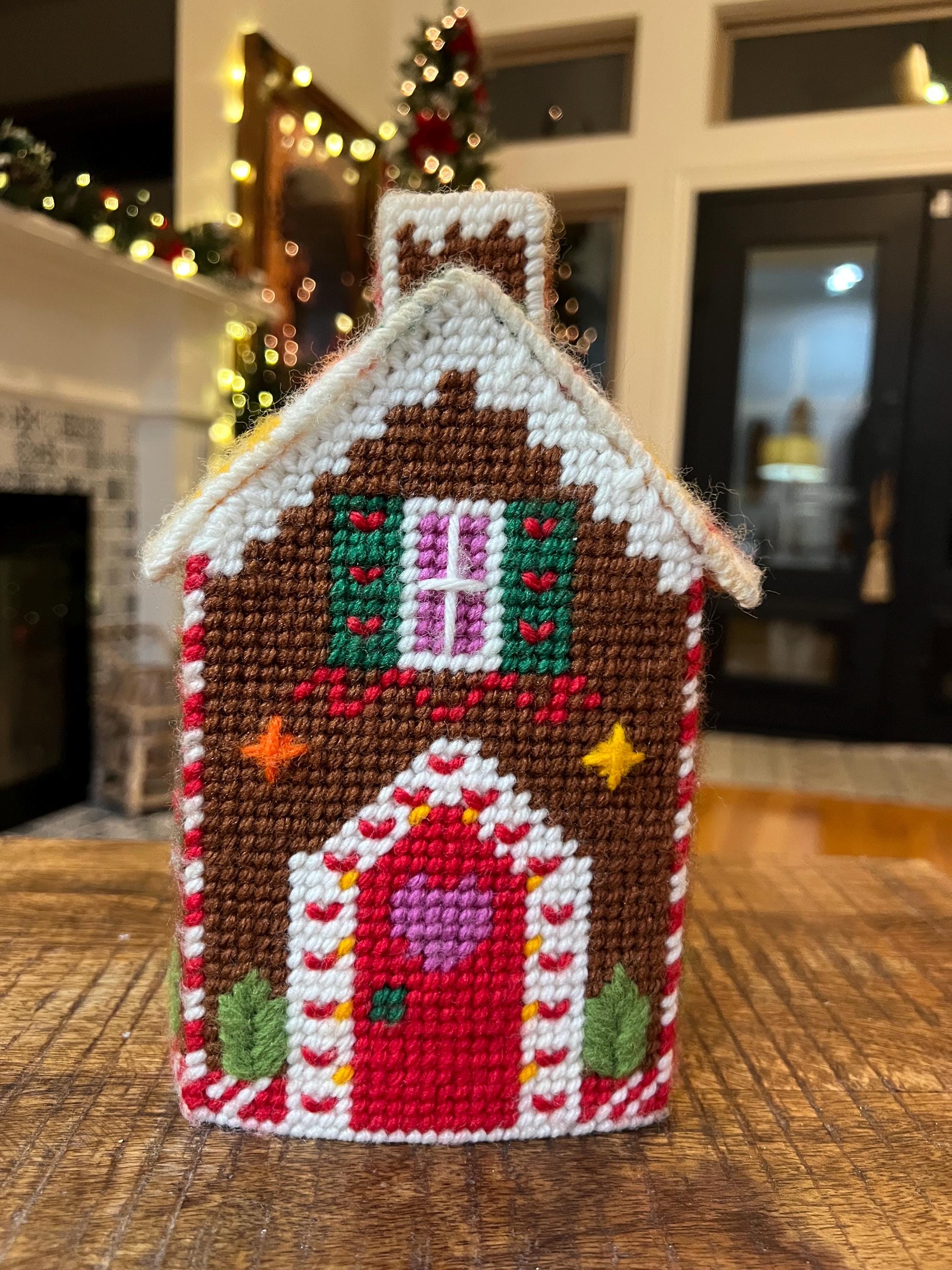 Darling Vintage Plastic Canvas Cottage - Etsy