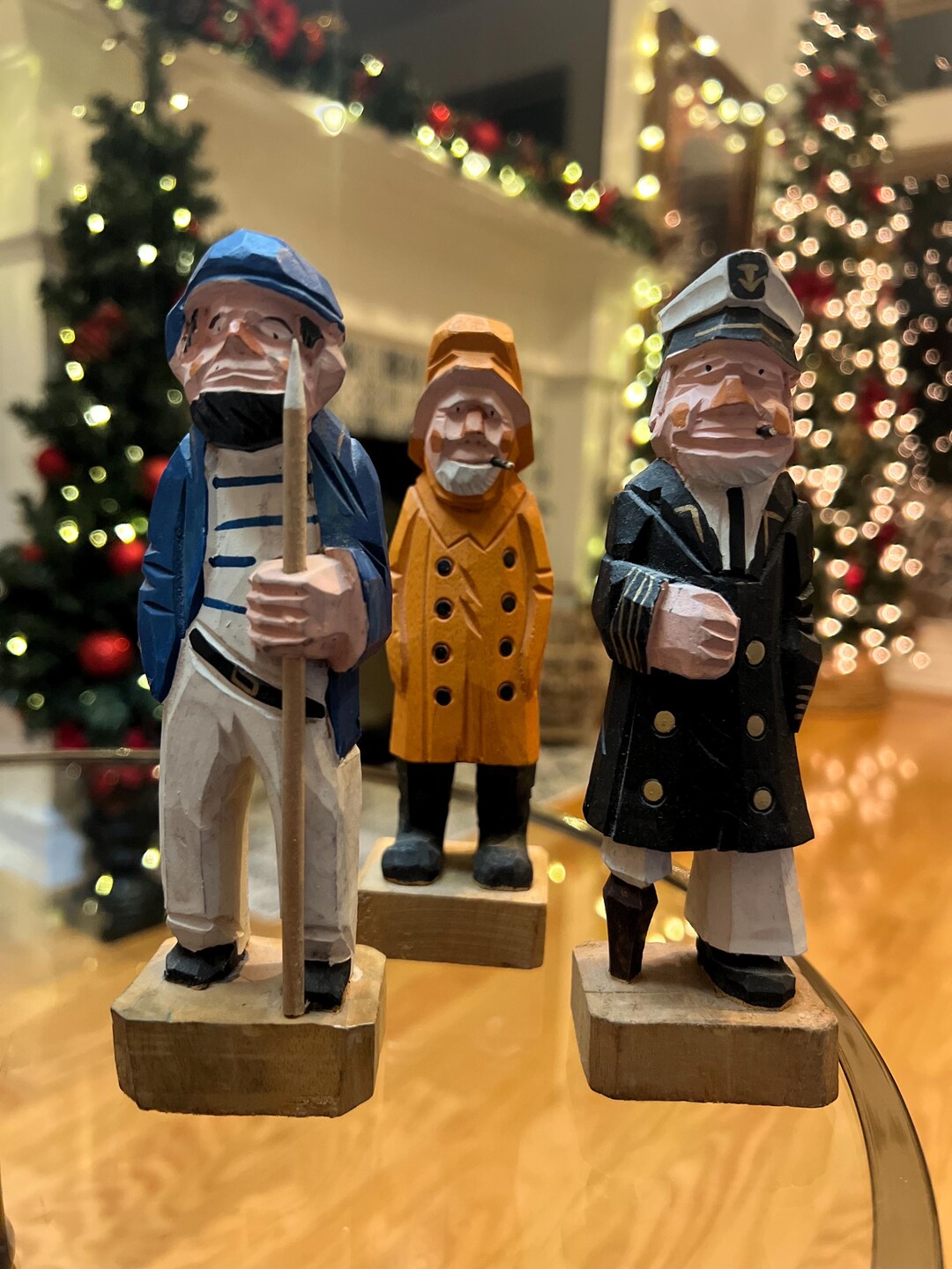 7’ Mid-century Nautical Wooden Salt Sailors — Hand-carved, Wood Sea ...