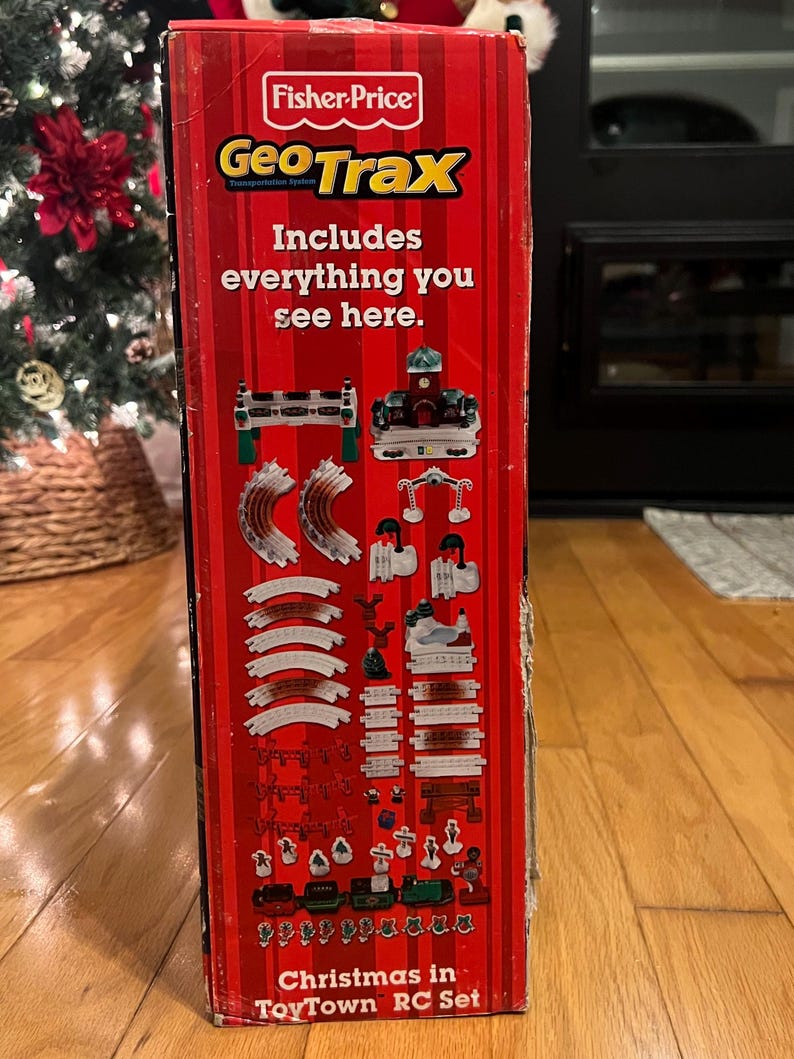 Vintage Fisher Price Geotrax Christmas in Toytown RC Set 2010 Toys R US ...