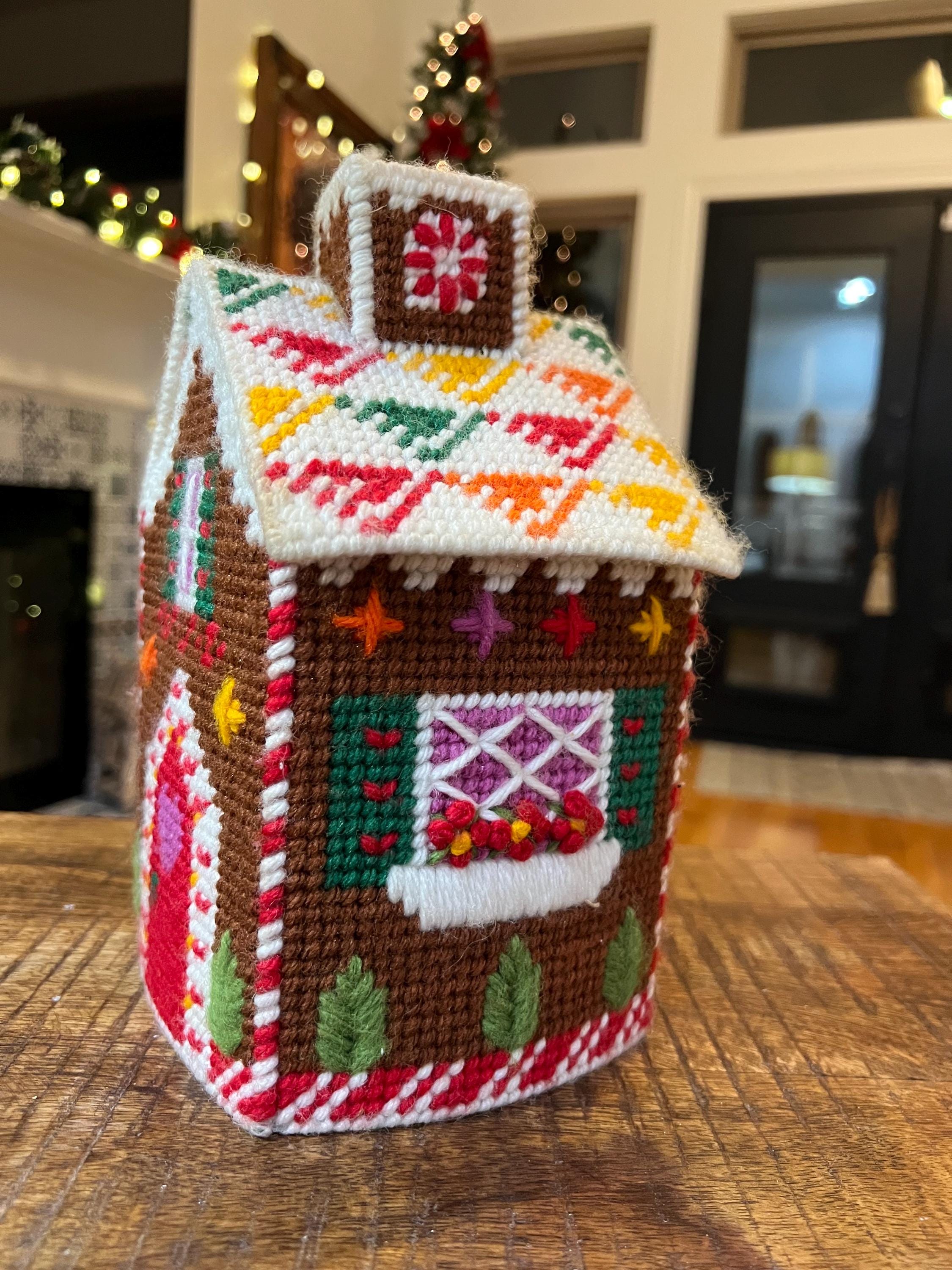 Darling Vintage Plastic Canvas Cottage - Etsy
