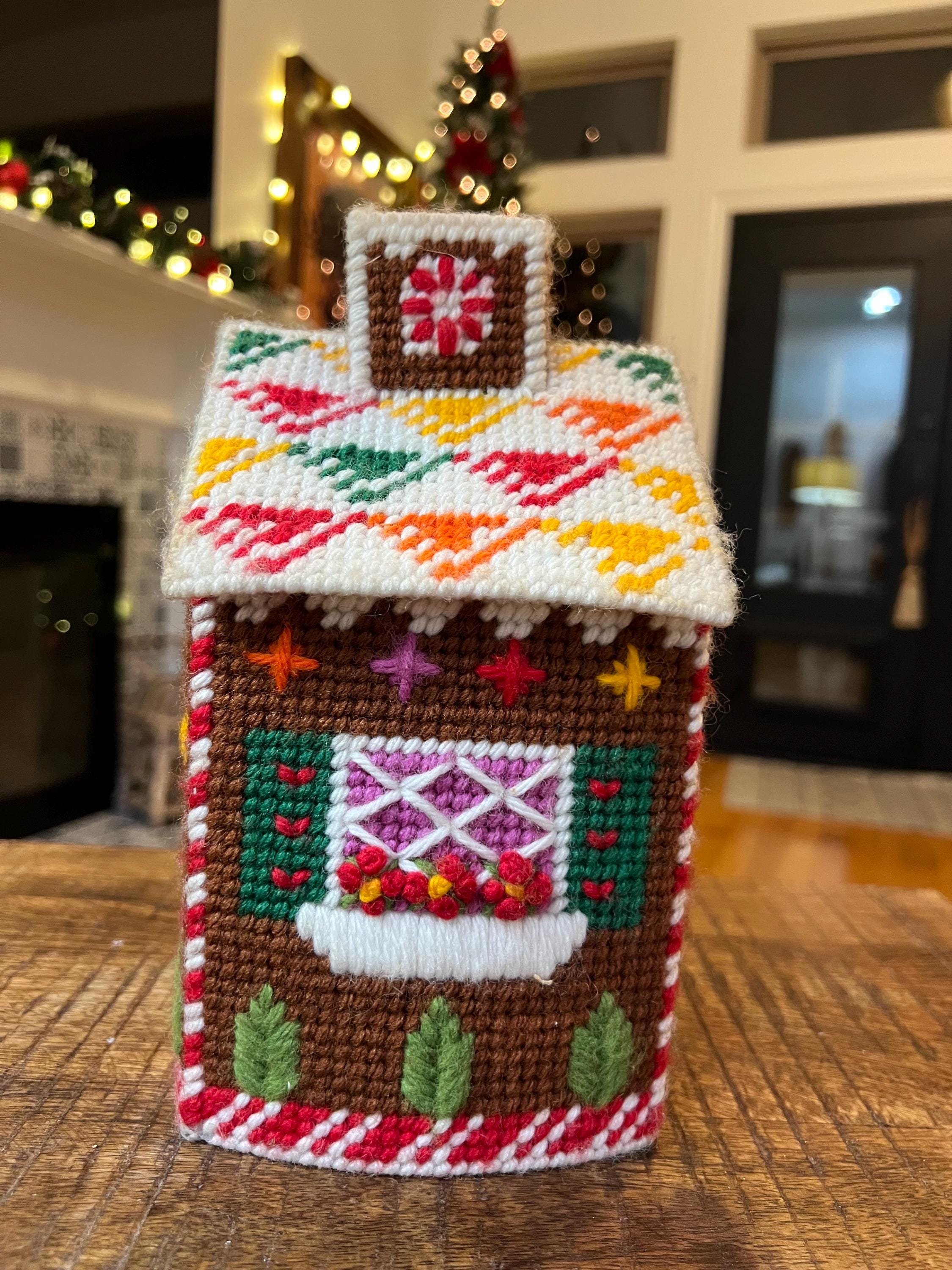 Darling Vintage Plastic Canvas Cottage - Etsy
