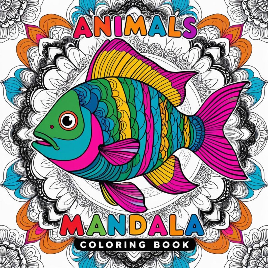 50 Fish Mandala Coloring Pages for Adults – Printable Stress Relief Art ...