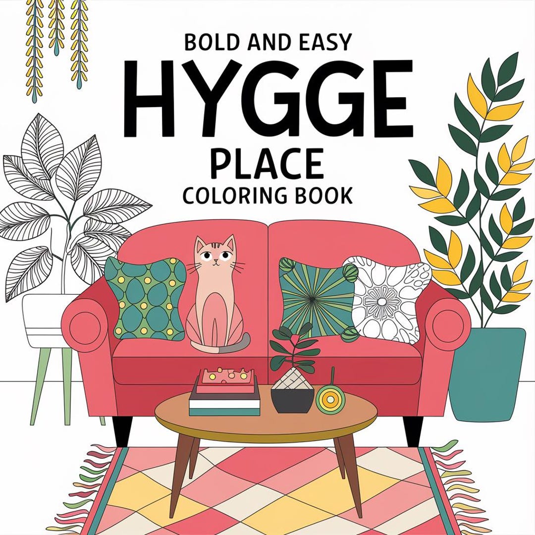 Hygge Kids Coloring Pages: 250 Easy Bold Designs (digital Download) - Etsy