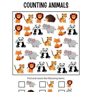 Printable Animal Activity Workbook for Kids - Etsy