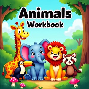 Printable Animal Activity Workbook for Kids - Etsy