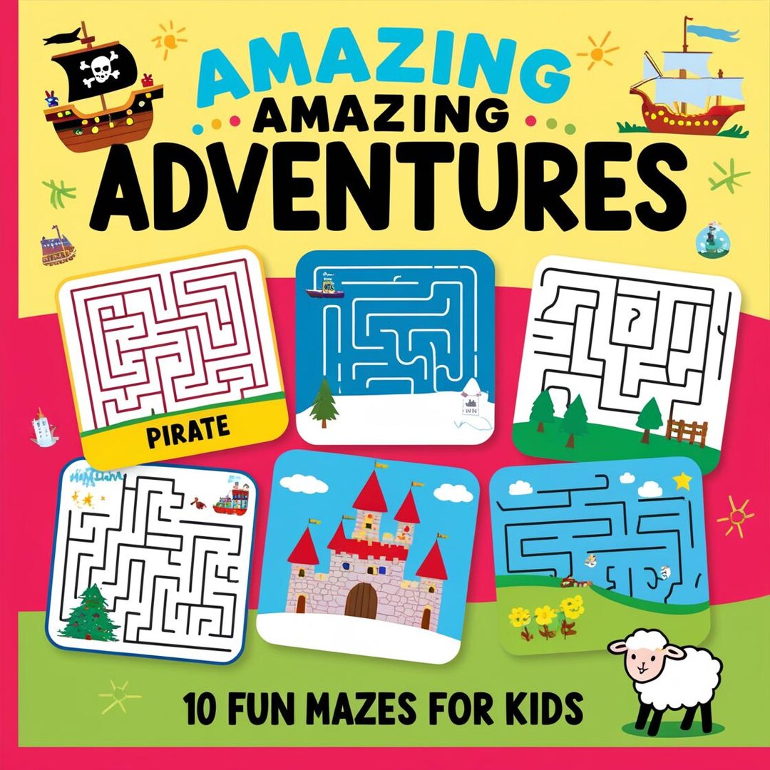 Maze Adventures: Printable Kids Activity Sheets for Fun & Learning - Etsy