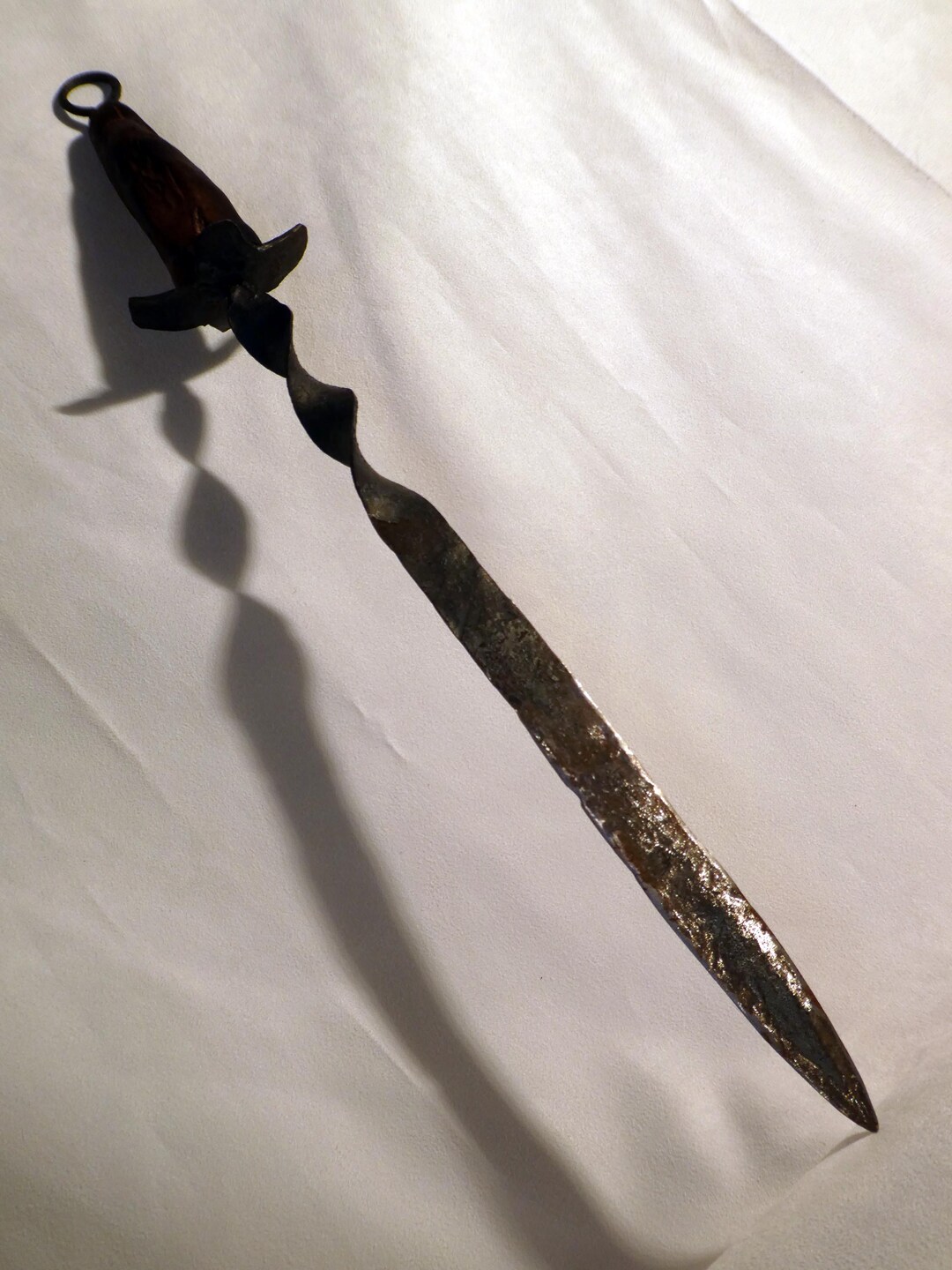Dark Souls Inspired Forged Iron Twisted Sword With Burnt Beech Handle ...