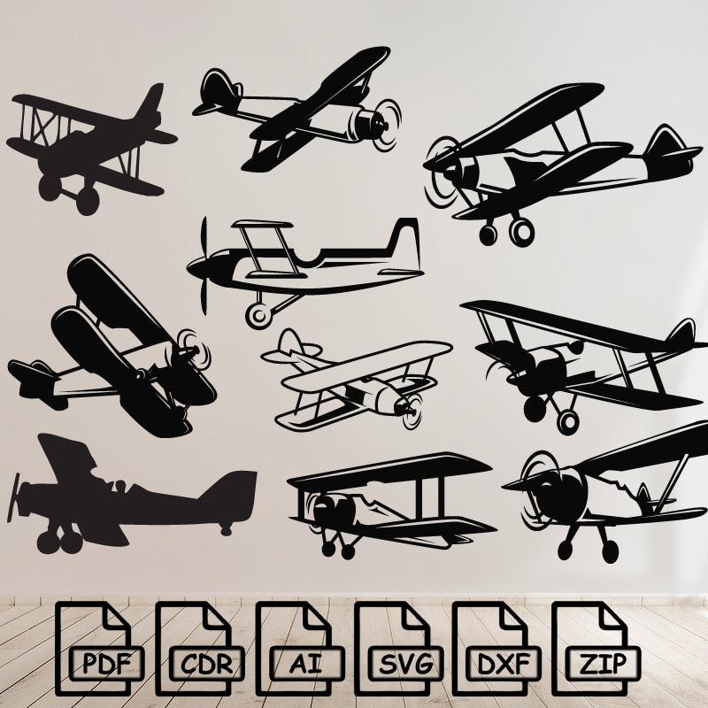Biplane Decals - Etsy