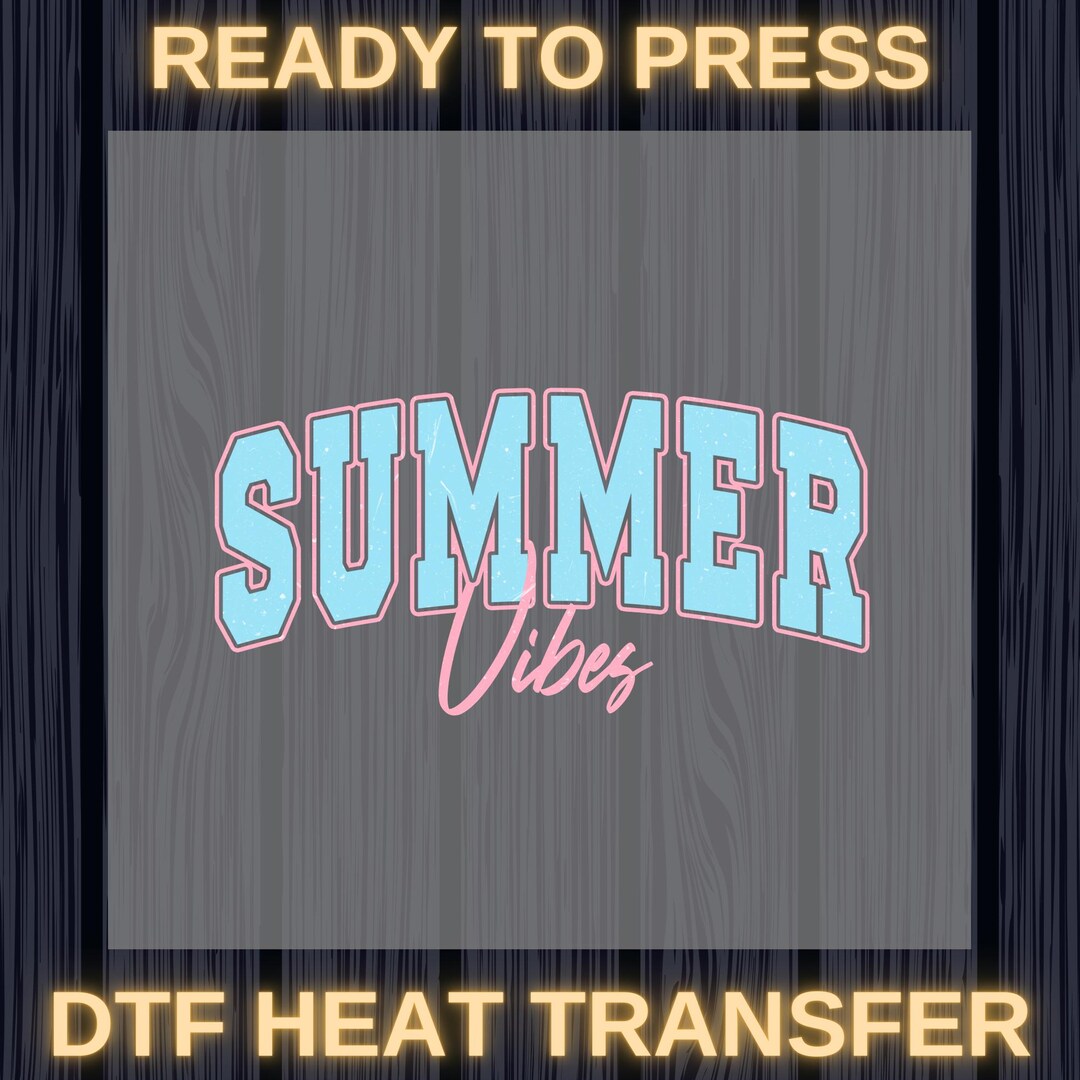Summer Vibes DTF Transfer, Trendy Coastal Vacation Ready to Press, Cute Ocean Transfer, Retro ...