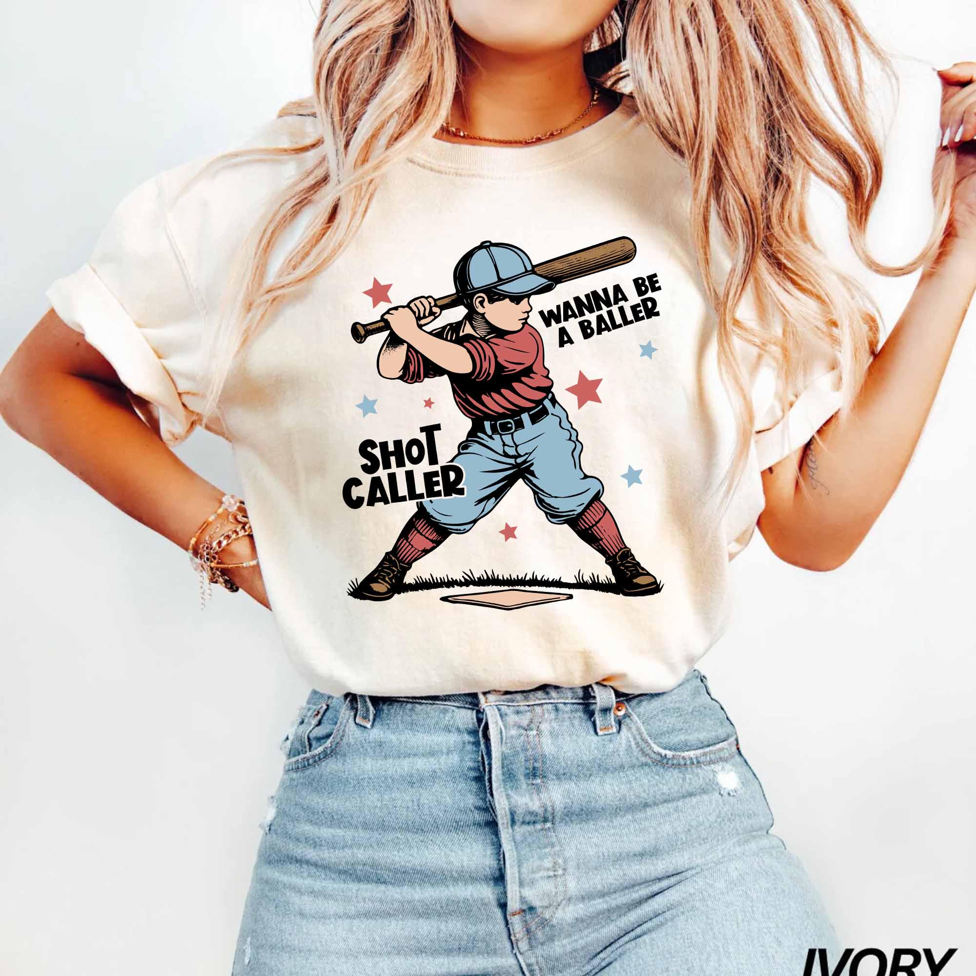 Wanna Be a Baller Shot Caller Png | Retro Baseball Shirt Design ...