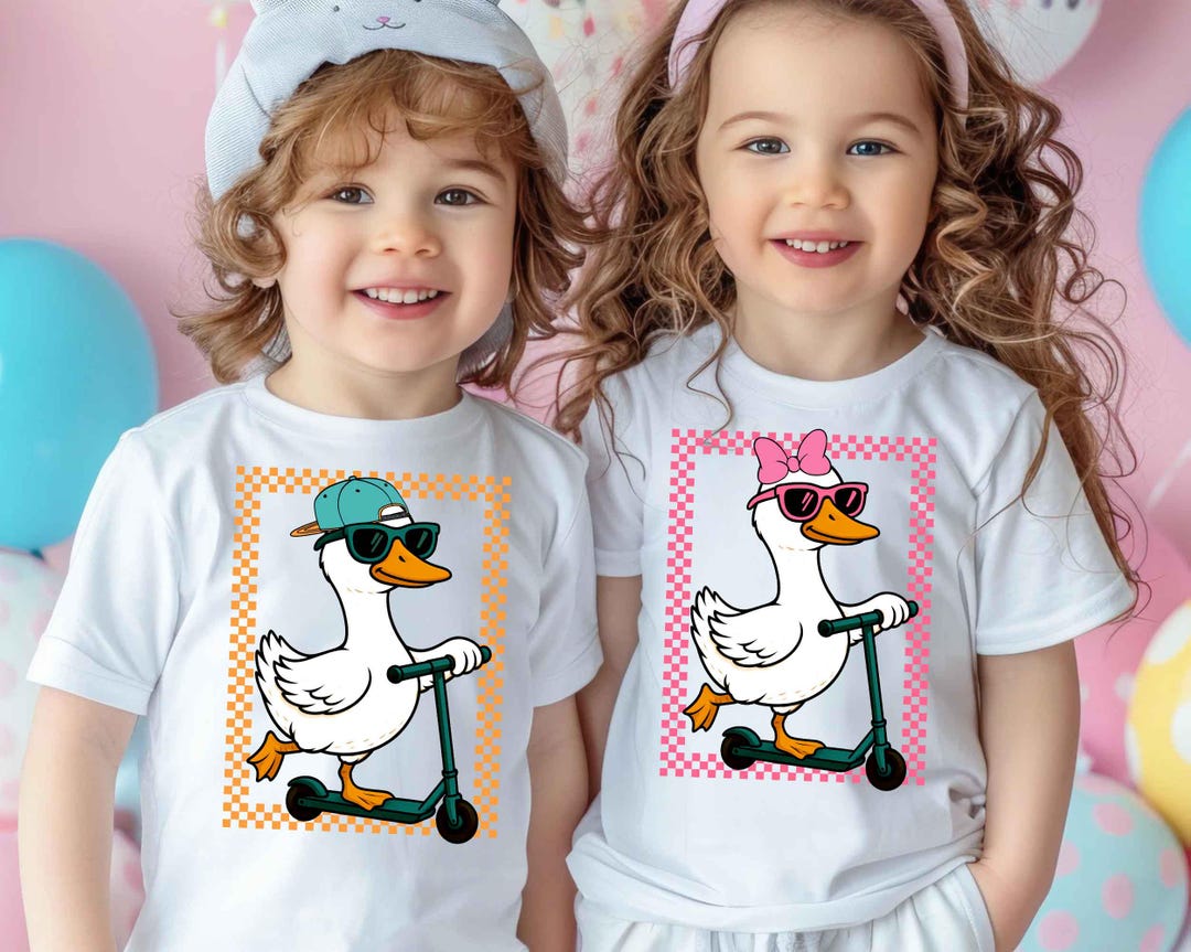 Boy Girl Goose PNG, Cute Boy Girl Summer PNG, Silly Goose Boy Png ...