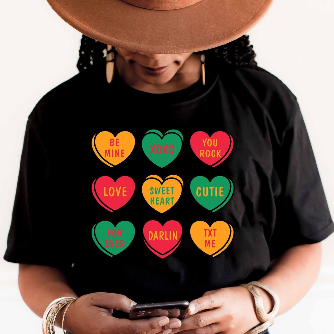 Candy Heart Black History Month PNG, Black History Month Heart ...