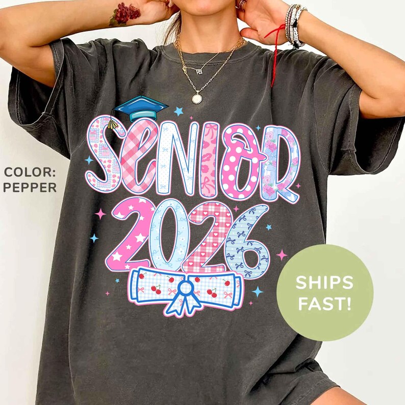 Preppy Senior Coquette 2026 Png, Preppy Class of 2026 Png, Floral ...