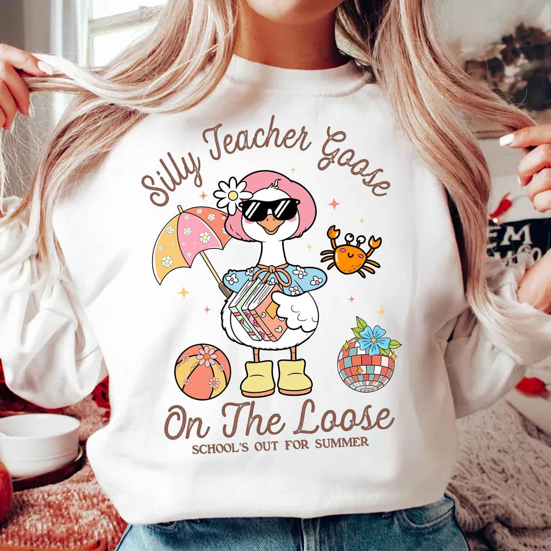 Last Day of School Teacher Goose Png, Schools Out for Summer Silly ...