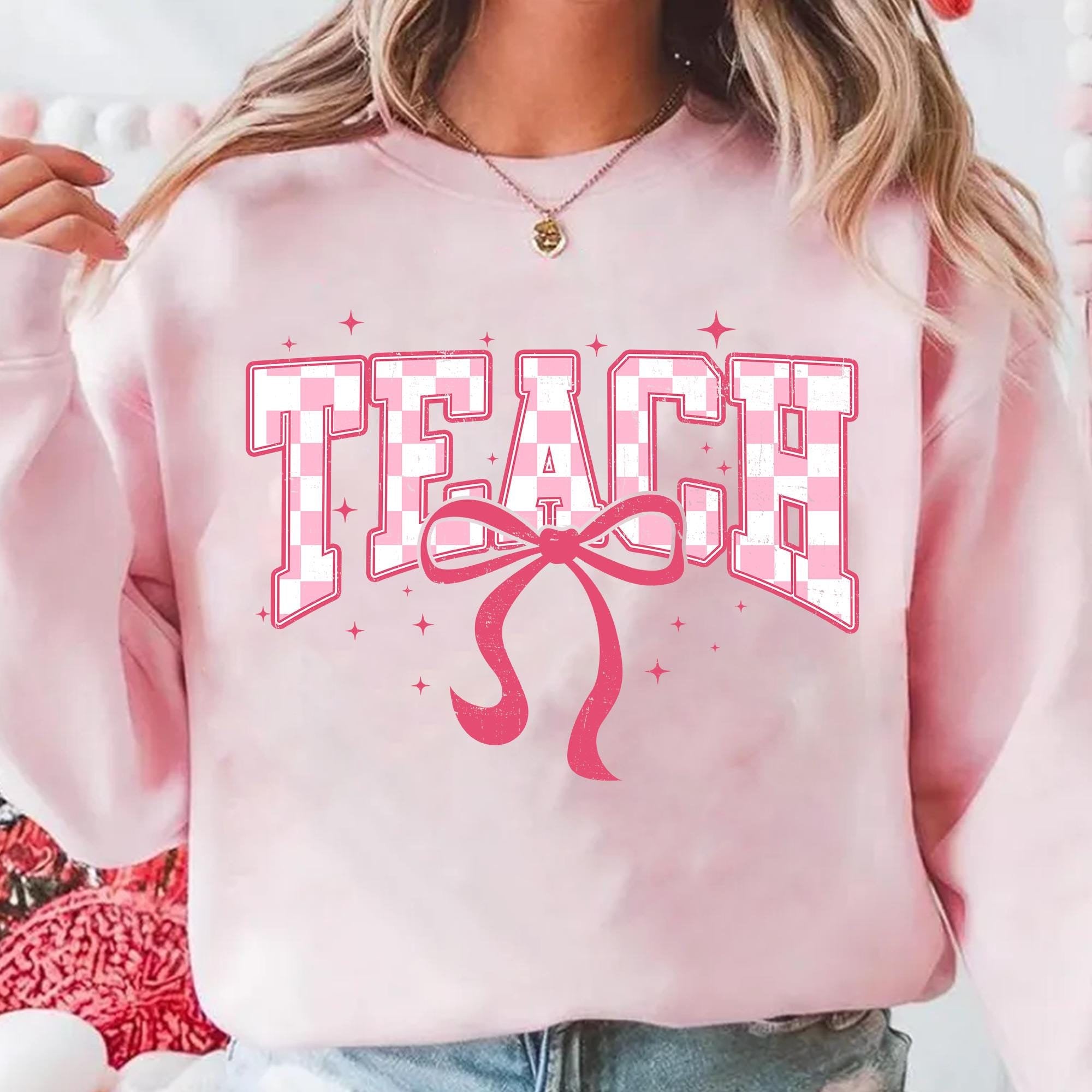 Coquette Teach PNG, Bow Teacher Png, Bows Teach PNG, Varsity Teach Png ...