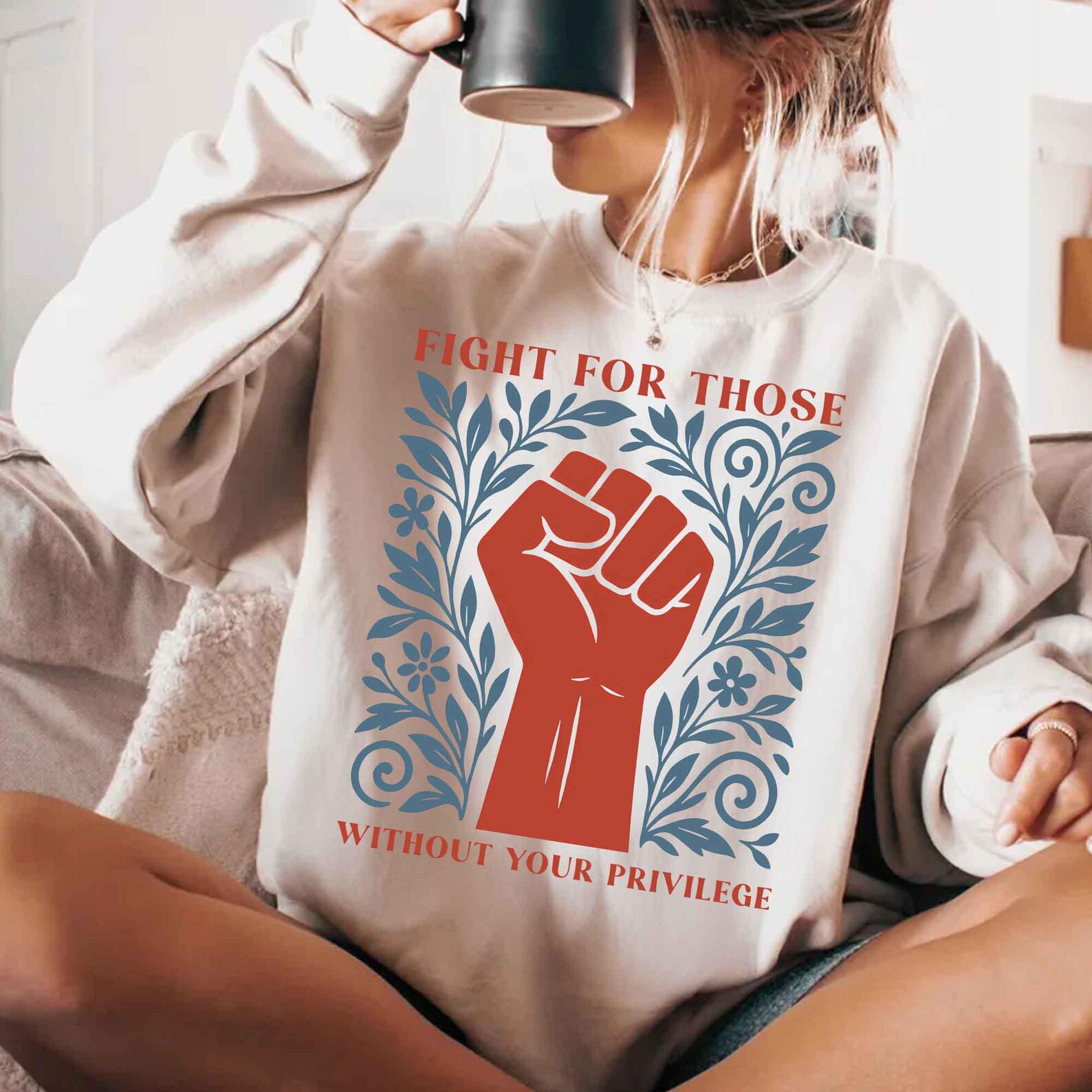Fight for Those Without Your Privilege Png, Women Resist Floral Design ...