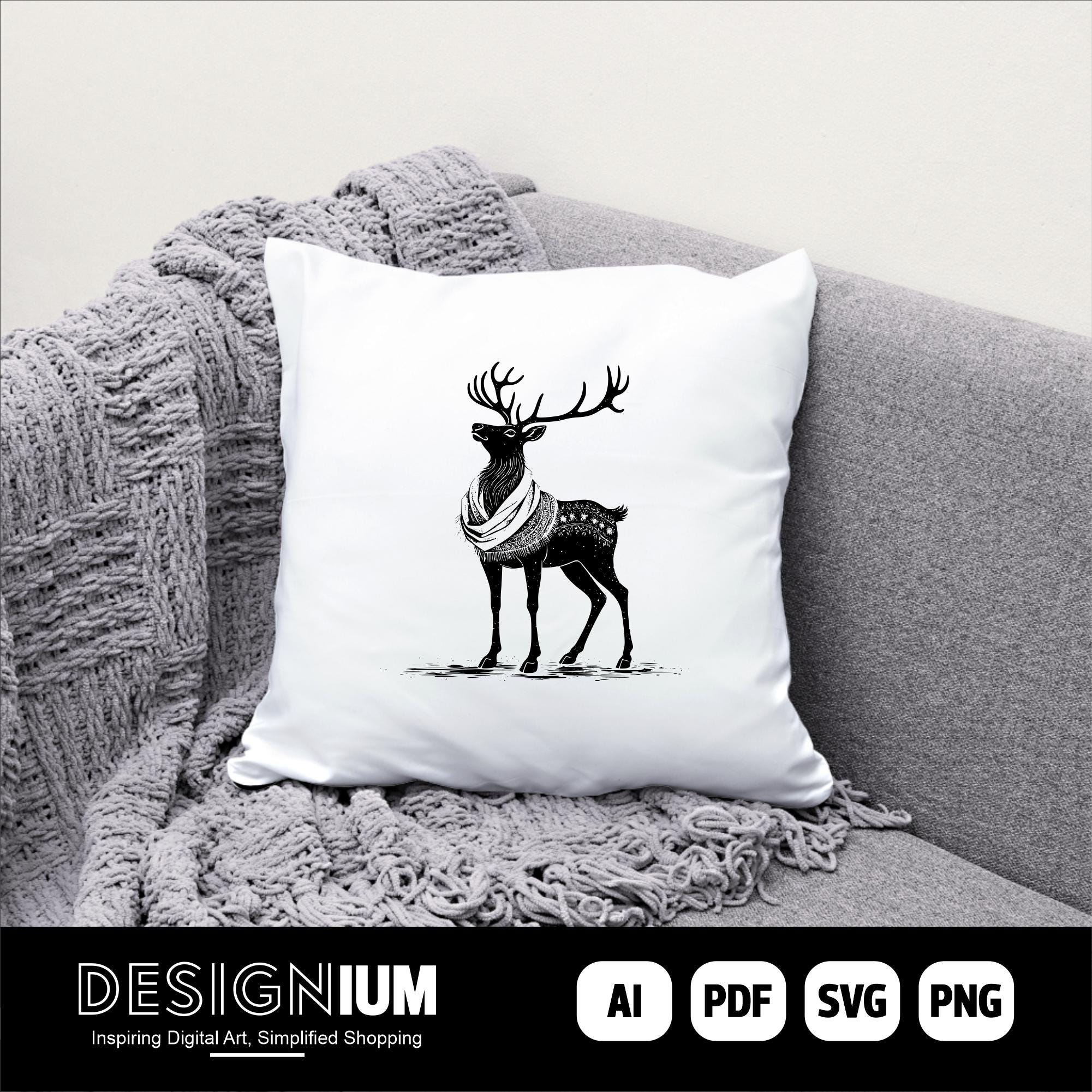 Reindeer SVG Files Christmas SVG Cut Files Reindeer Silhouette Vector ...