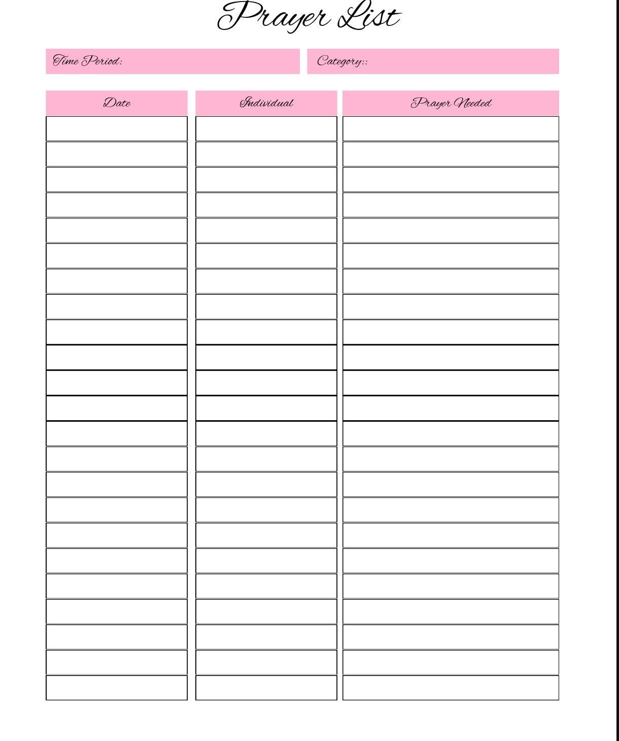 Editable Canva Template for Prayer Planner. - Etsy