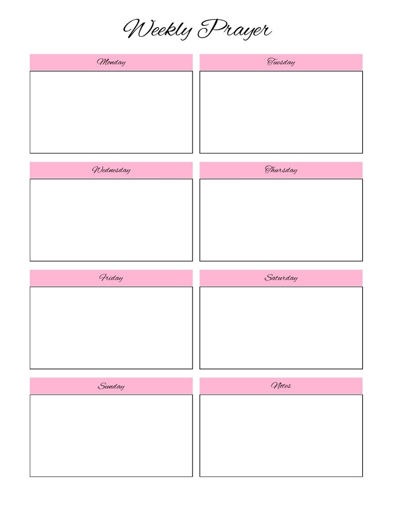 Editable Canva Template for Prayer Planner. - Etsy