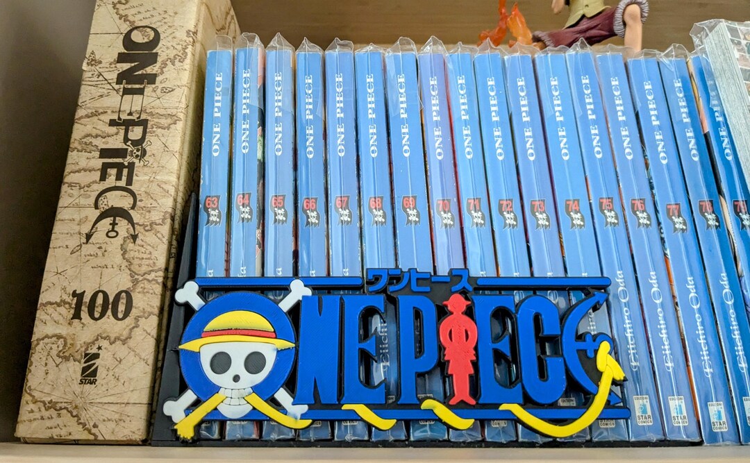 Anime-inspired One Piece Bookend With Nameplate A Must-have Gift for ...