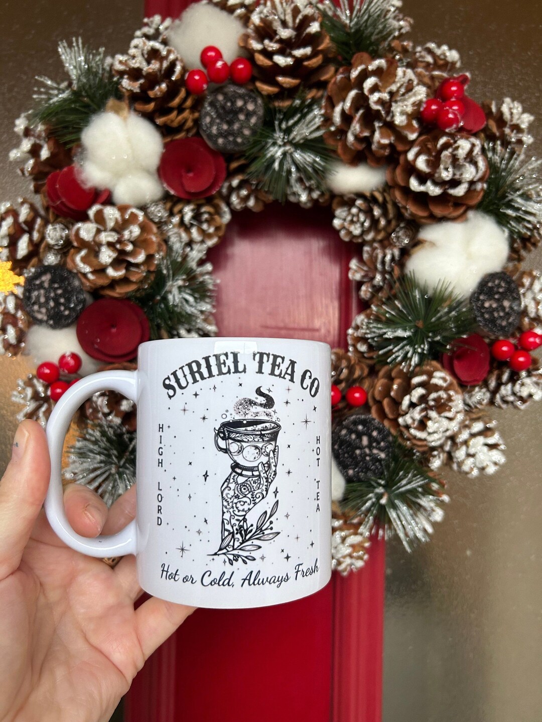 Suriel Tea Co, Hot or Cold. Always Fresh Mug 110z White - Etsy