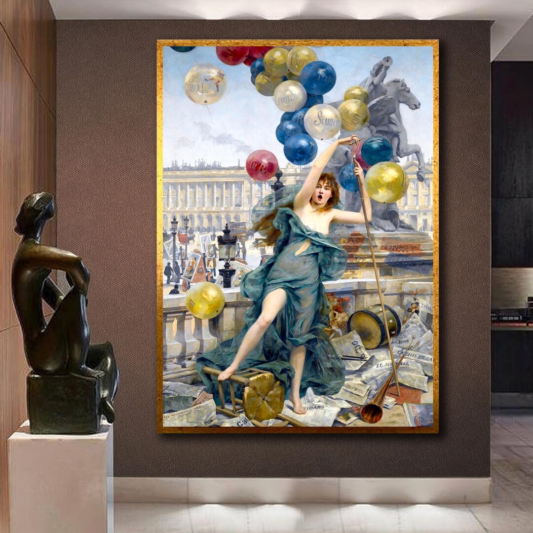 Allegorie De La Publicite Canvas Wall Art, Fernand Le Quesne Painting ...