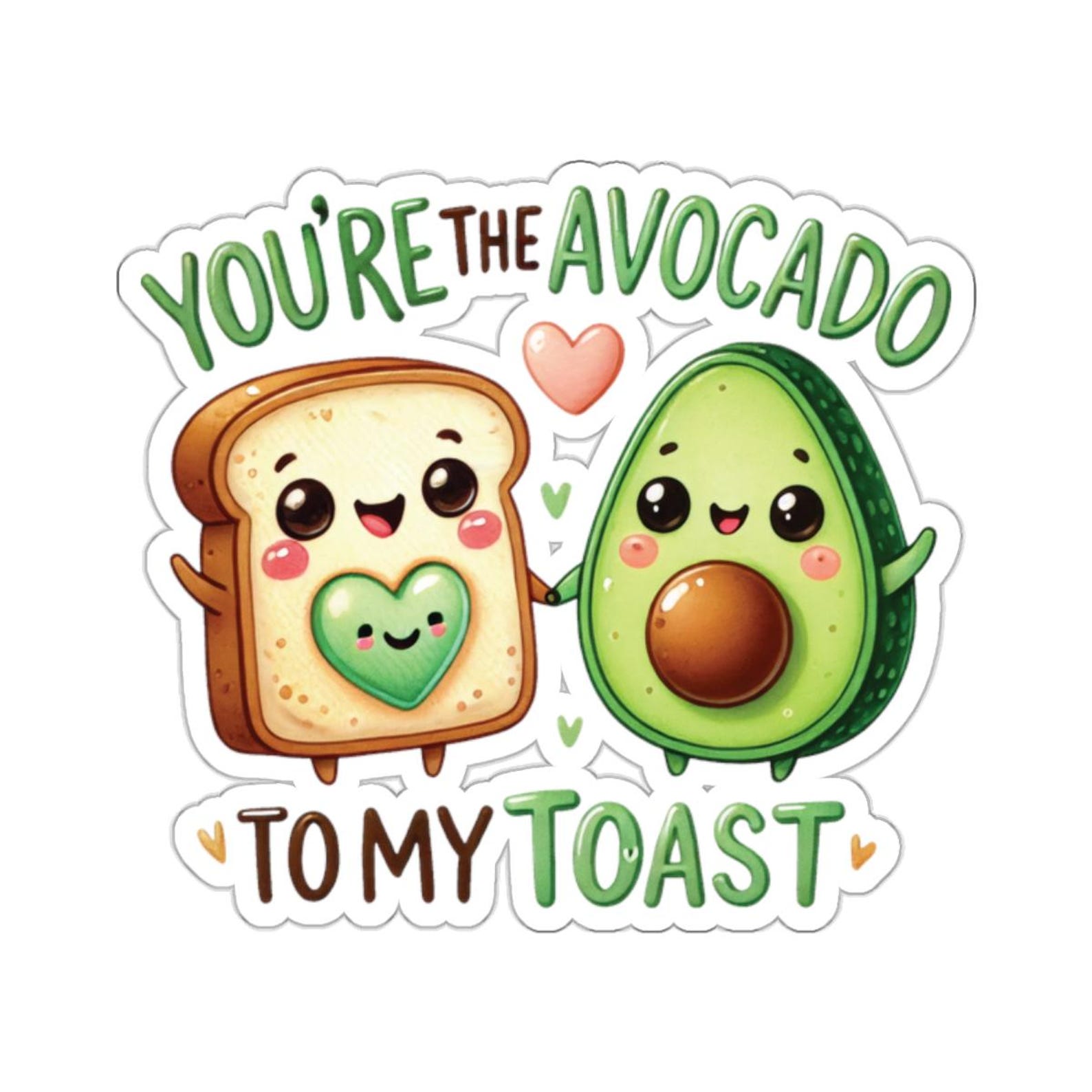 Your Avocado to My Toast Kiss-cut Stickers - Etsy