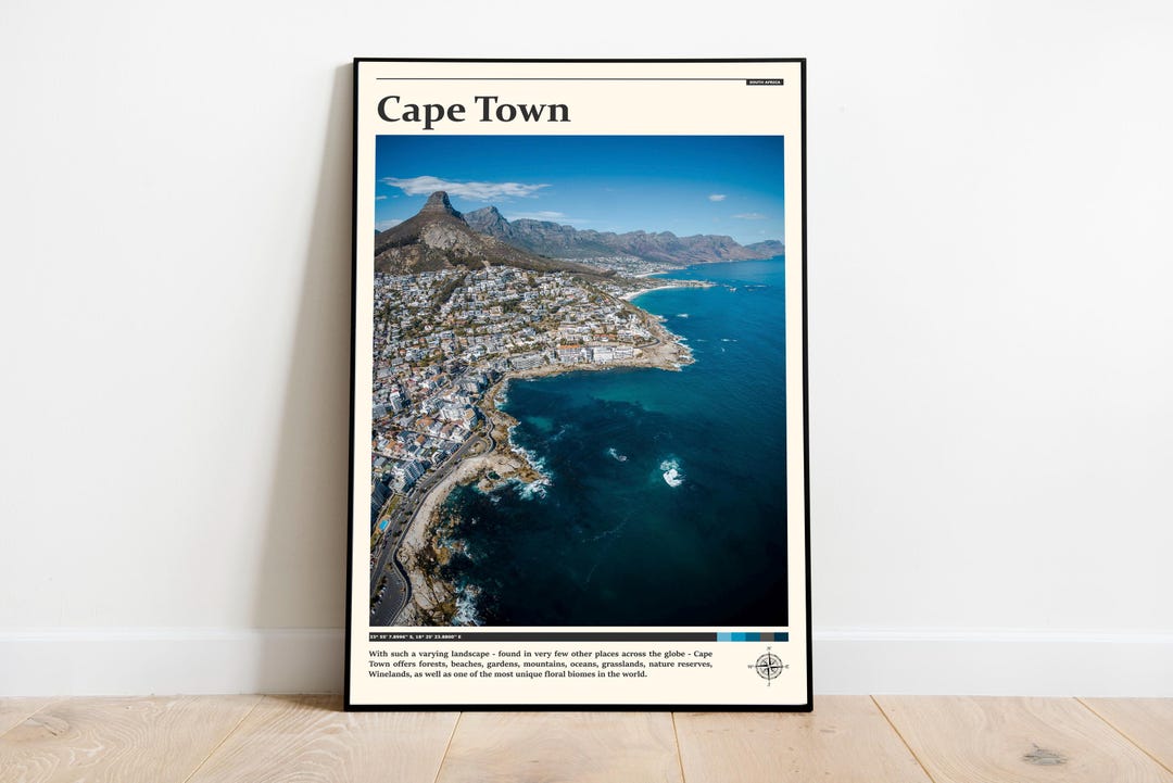Cape Town Print / Cape Town Wall Art / Cape Town Poster / Cape Town ...