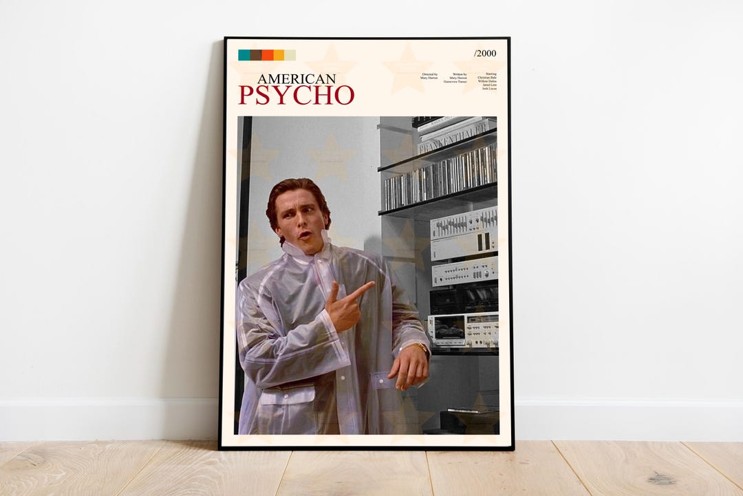 American Psycho Poster / Patrick Bateman / Minimalist Movie Print ...