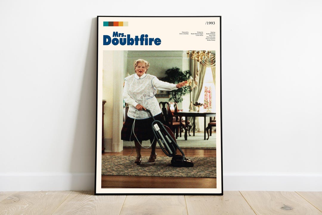 Mrs. Doubtfire / Mrs. Doubtfire Poster / Minimalist Movie Print ...