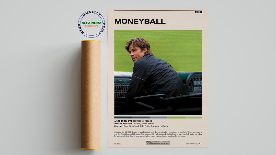 Moneyball / Moneyball Movie Poster / Minimalist Movie Print / Vintage ...