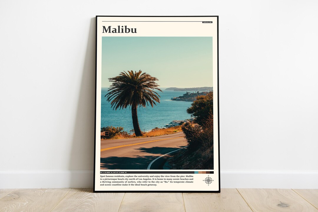 Travel Photography / Malibu Print / Malibu Wall Art / Malibu Poster ...