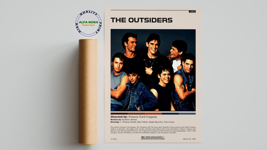 The Outsiders / the Outsiders Poster / Minimalist Movie Print / Vintage ...