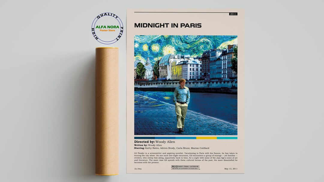 Midnight in Paris / Midnight in Paris Movie Poster / Minimalist Movie ...