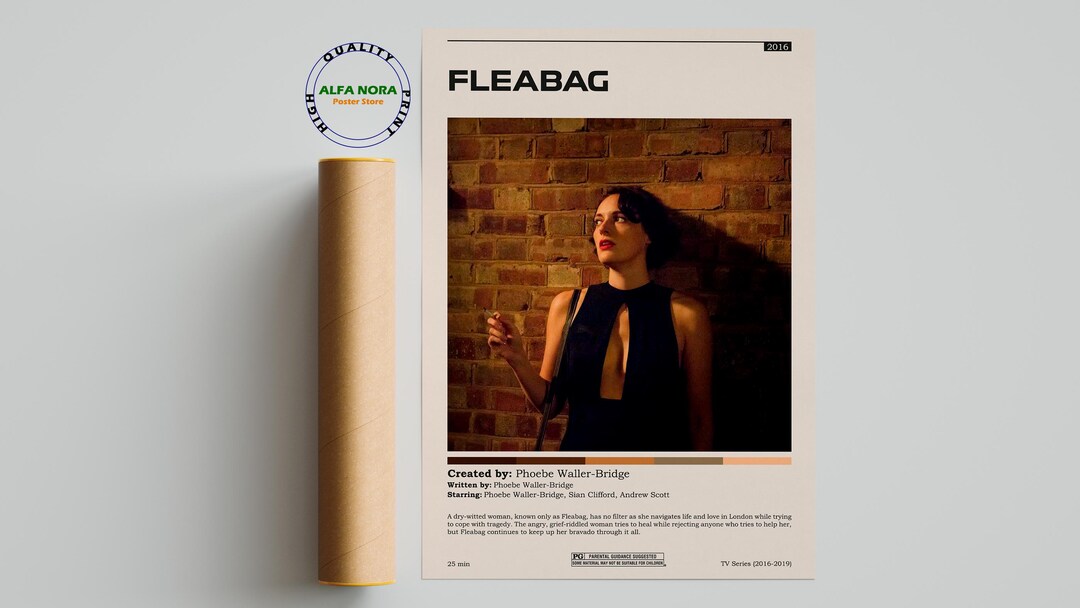 Fleabag Poster / Fleabag / Minimalist Movie Print / Vintage Retro Art ...